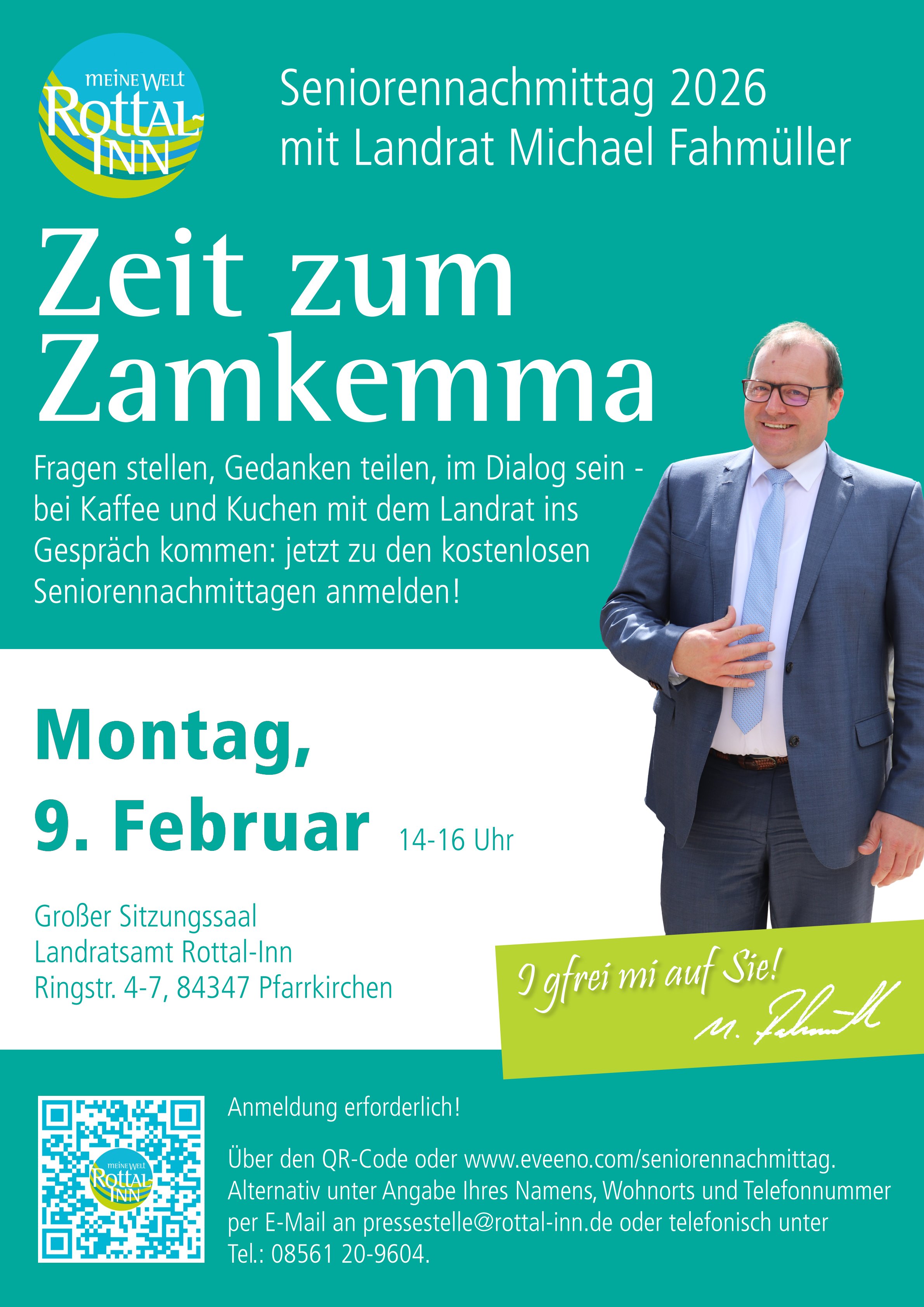 Seniorennachmittag „Zeit zum Zamkemma“ mit Landrat Michael Fahmüller ...